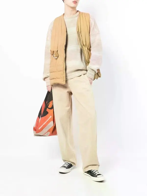 Visvim Padded Belted V-neck Gilet - Brown