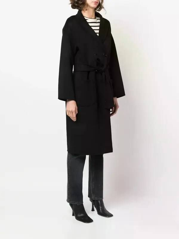 ANINE BING Belted Double-breasted Coat