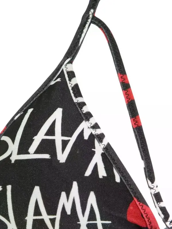 AMIR SLAMA Logo Print Bikini Set