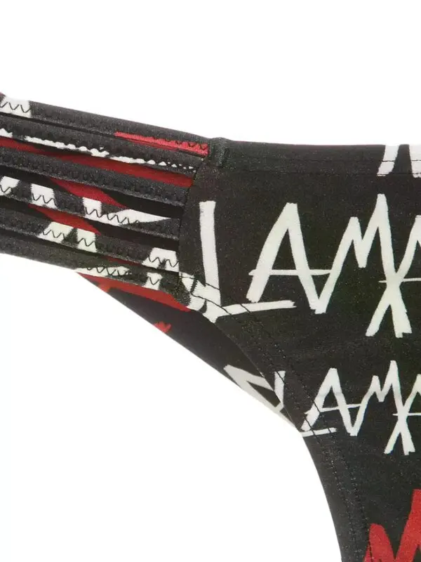 AMIR SLAMA Logo Print Bikini Set
