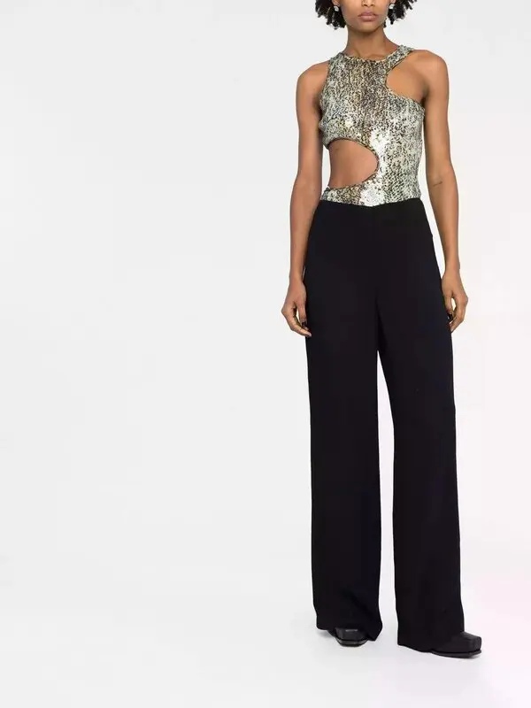 Stella McCartney High-waisted Flared Trousers - Black