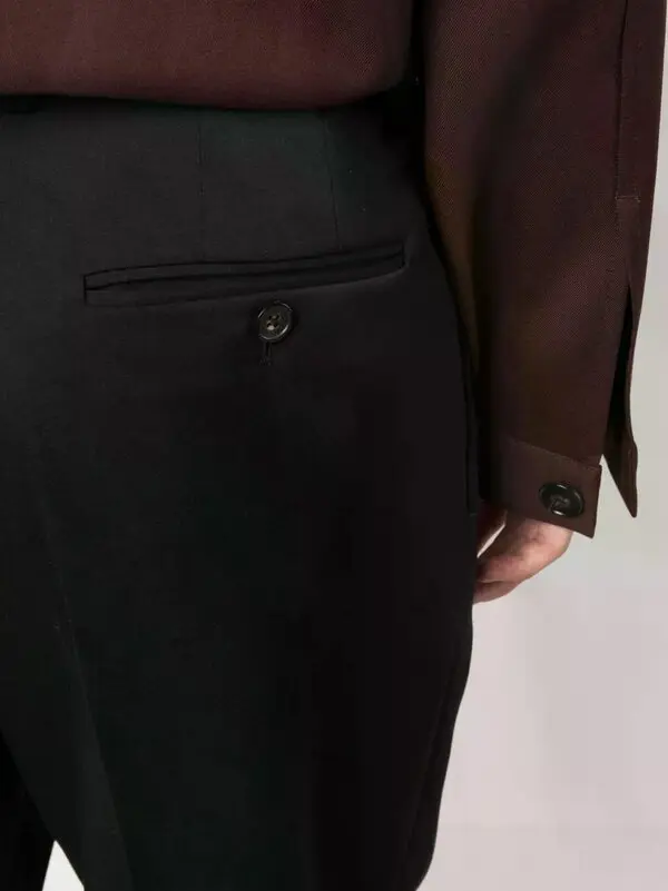 LANVIN Straight-leg Pleated Wool Trousers