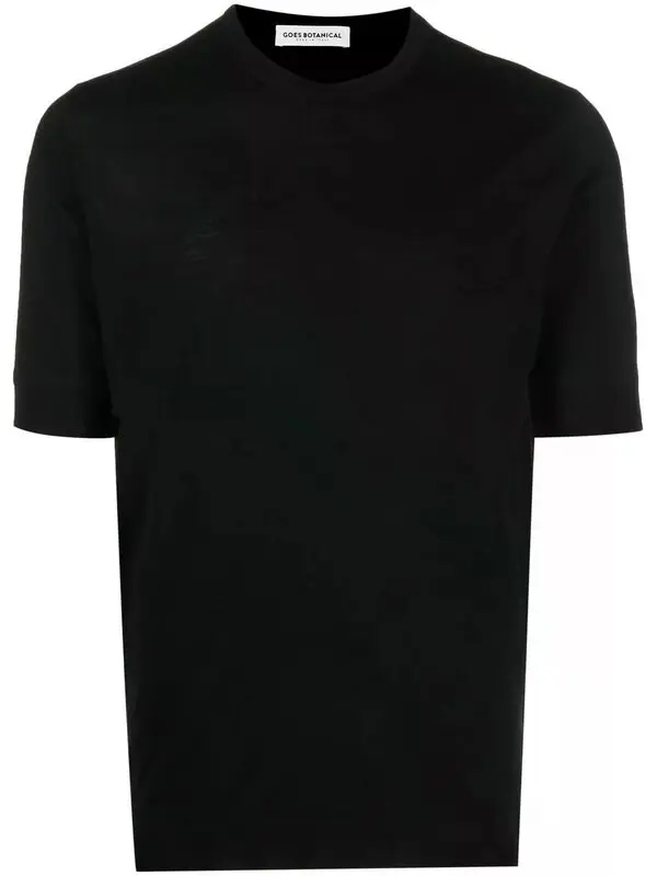 GOES BOTANICAL Merino Wool Crew-neck T-shirt - Black