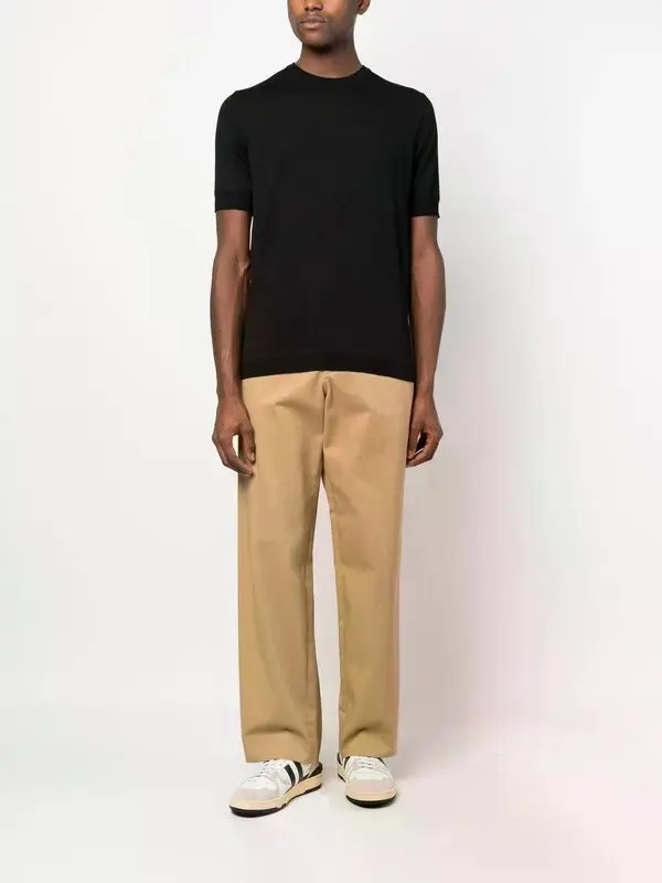 GOES BOTANICAL Merino Wool Crew-neck T-shirt - Black