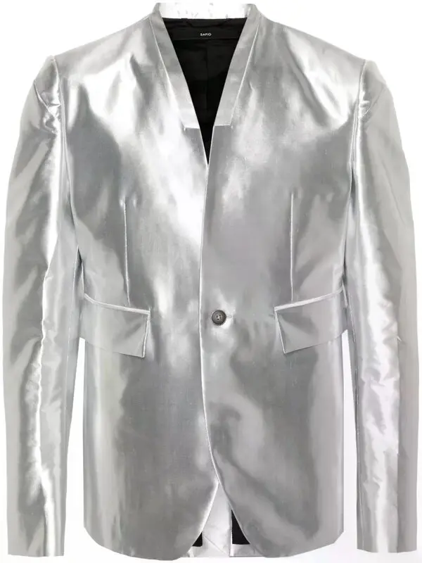 SAPIO Single-breasted Blazer - Silver