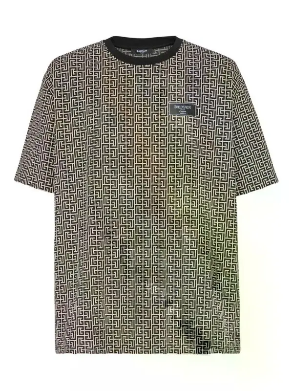 Balmain Monogram-jacquard T-shirt