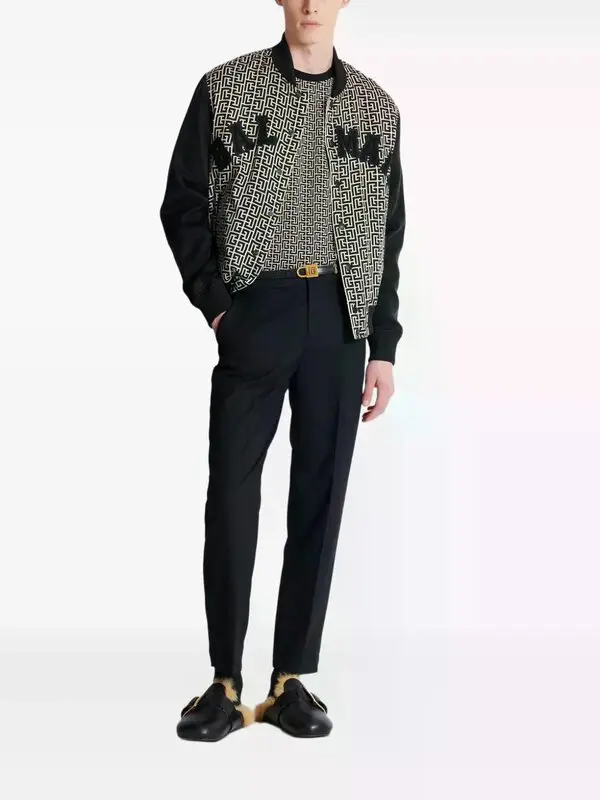 Balmain Monogram-jacquard T-shirt