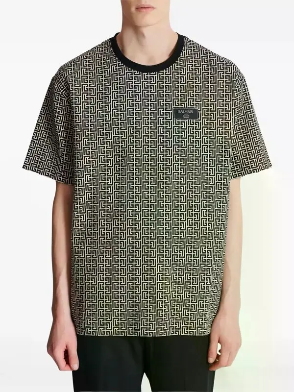 Balmain Monogram-jacquard T-shirt