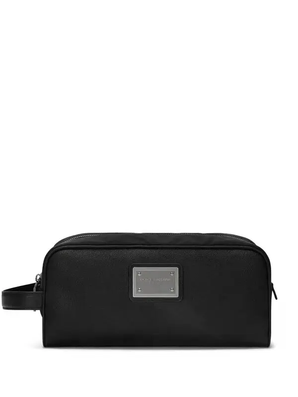Dolce & Gabbana Leather Toiletry Bag - Black