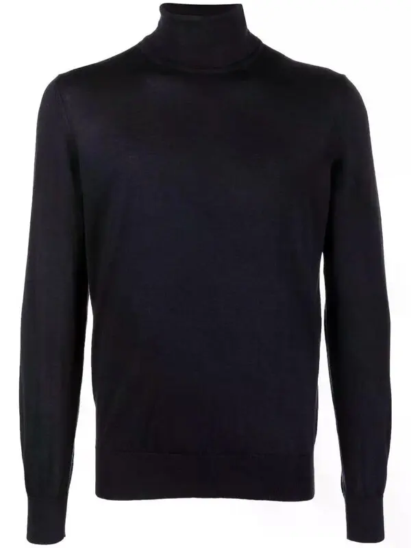 Zegna Roll-neck Cashmere-silk Jumper - Blue