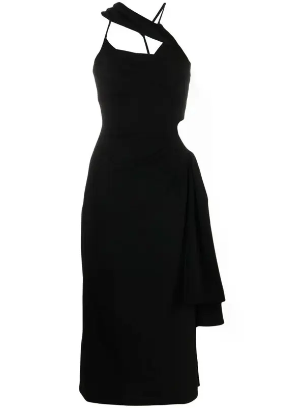 Jacquemus Abanada Draped Asymmetric Dress