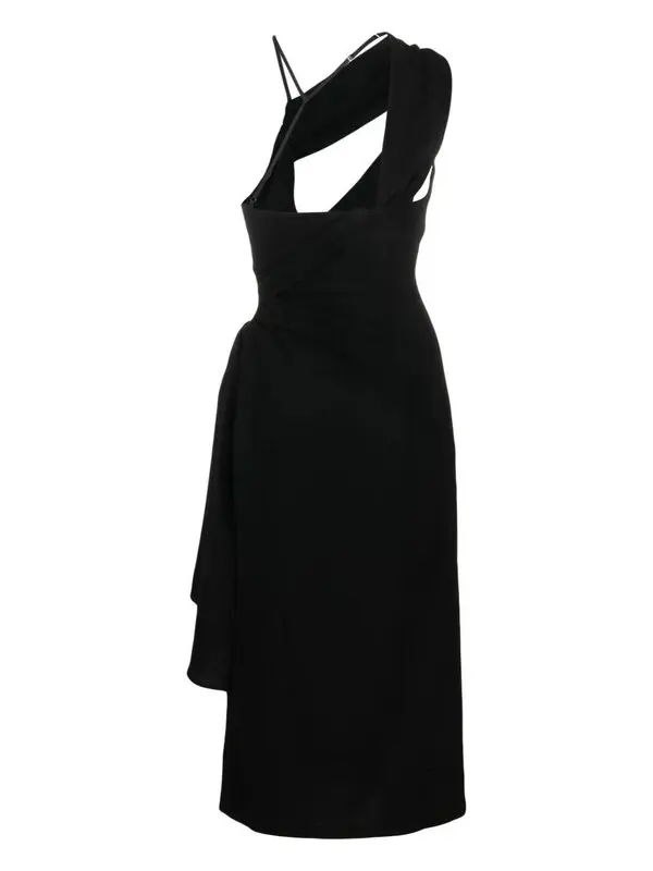 Jacquemus Abanada Draped Asymmetric Dress
