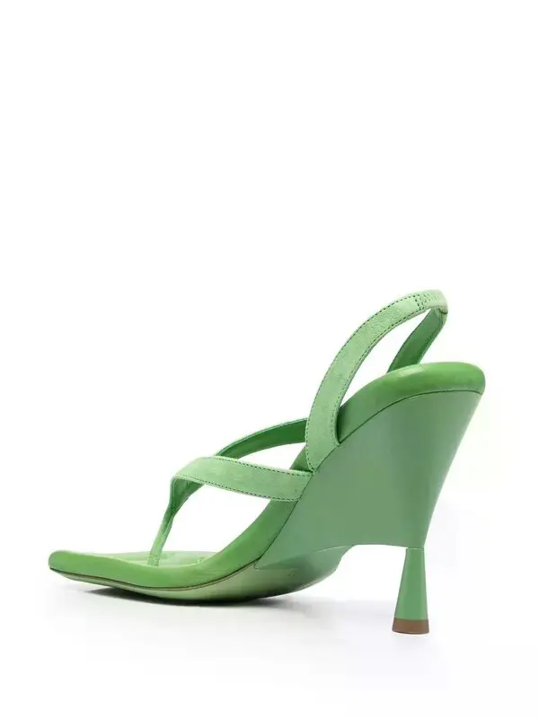 GIABORGHINI Rosie 12 Leather Sandals - Green