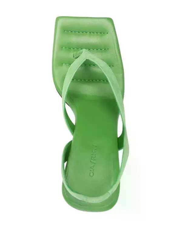 GIABORGHINI Rosie 12 Leather Sandals - Green