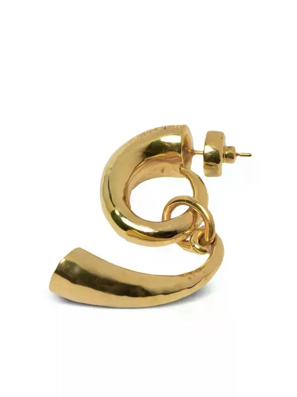 PARTS OF FOUR Horn Pendant Earring - Gold