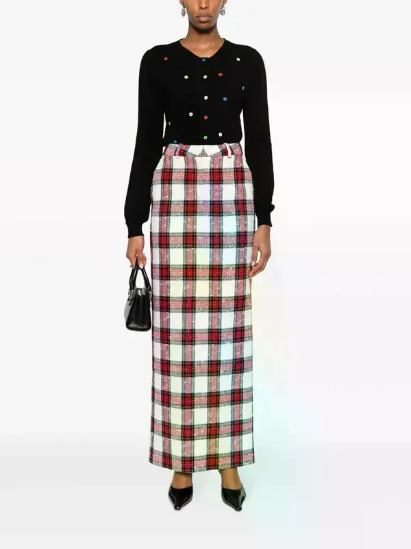 ALESSANDRO ENRIQUEZ Button-embellished Wool-blend Cardigan