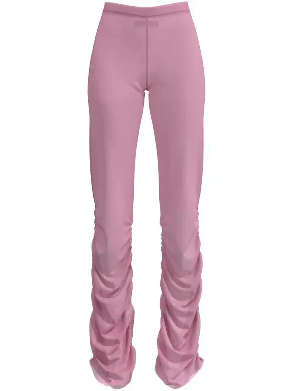 MARGHERITA MACCAPANI Ruched Slim-fit Trousers - Pink