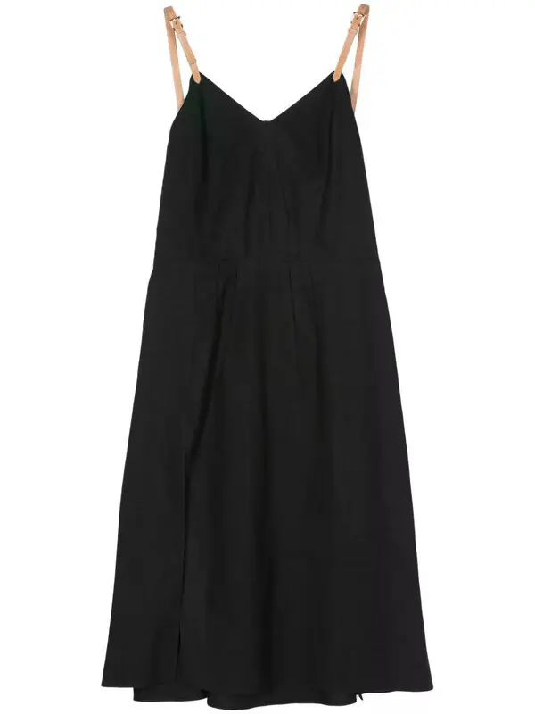 Prada Pleat-detail Dress - Black