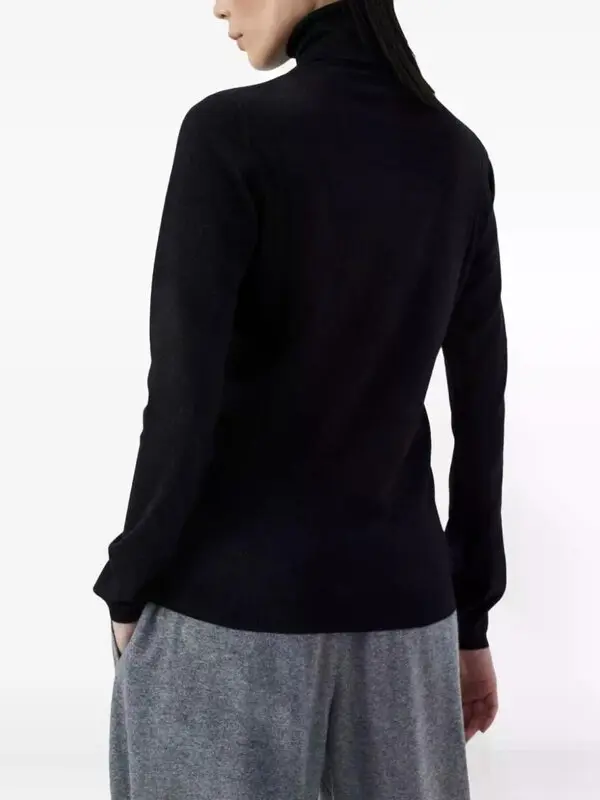 Brunello Cucinelli Roll-neck Knit Jumper - Black