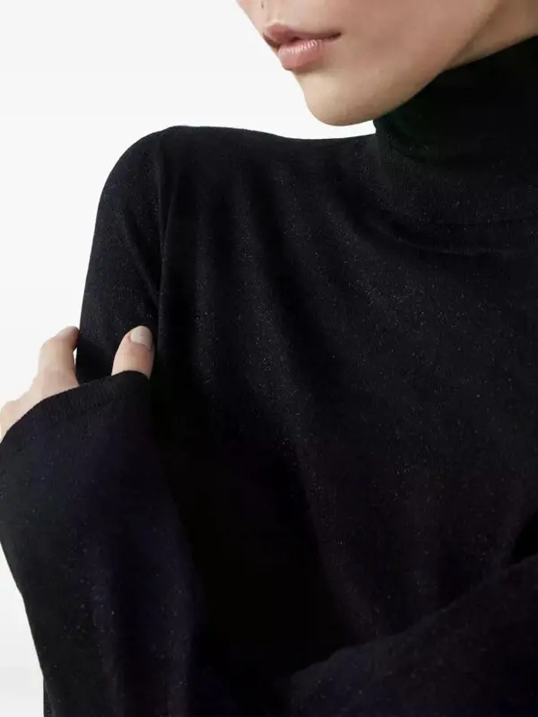 Brunello Cucinelli Roll-neck Knit Jumper - Black