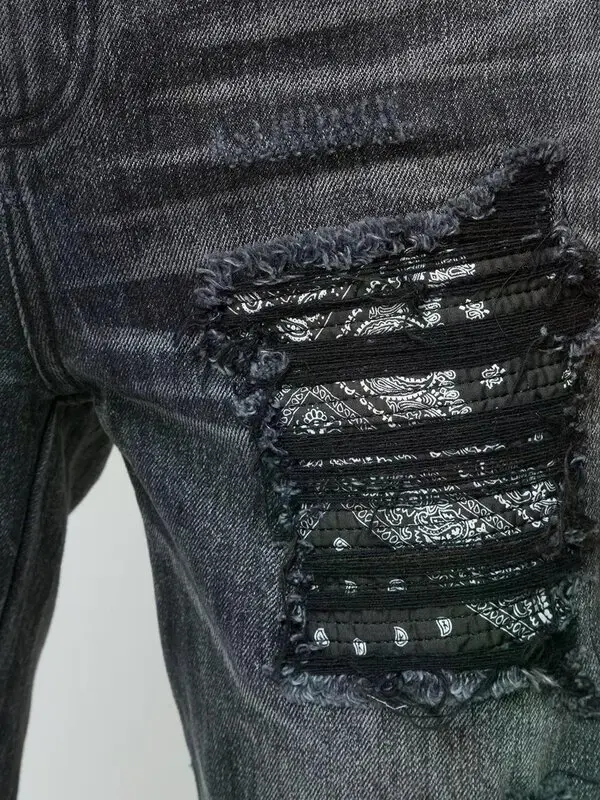 GOD'S MASTERFUL CHILDREN Ripped Paisley Insert Jeans