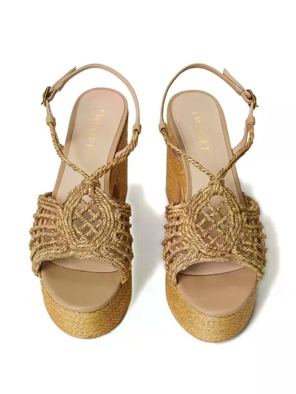 TWINSET 100mm Woven Espadrilles