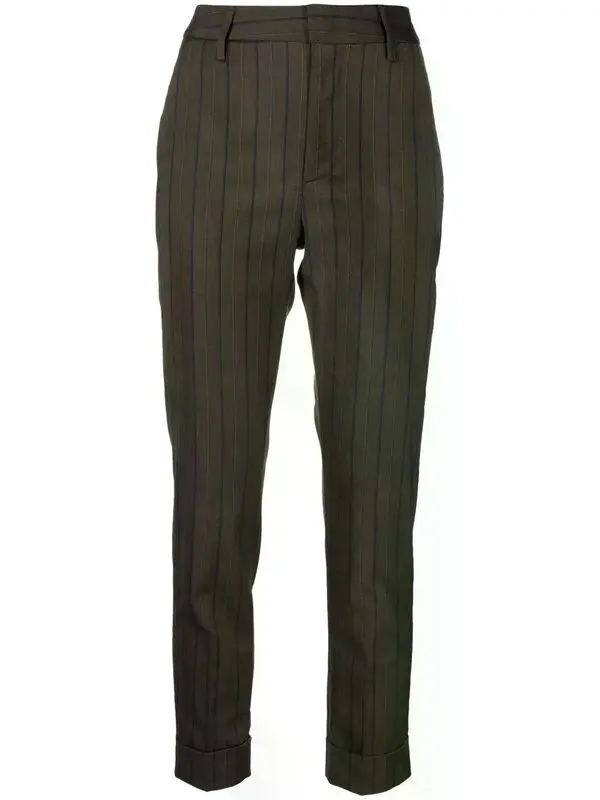 DONDUP Striped Cropped Trousers