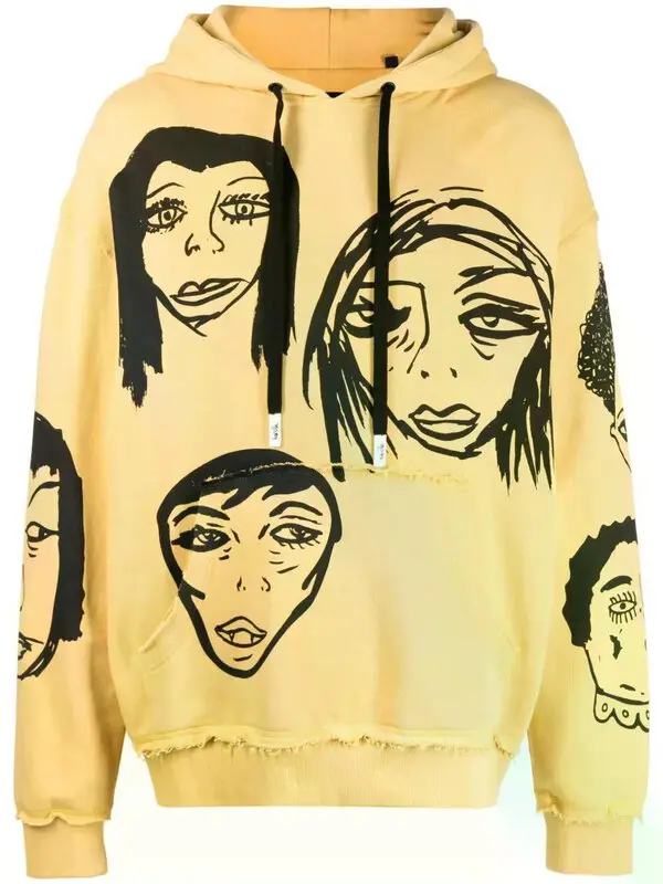 HACULLA. They're Watching Cotton Hoodie - Yellow