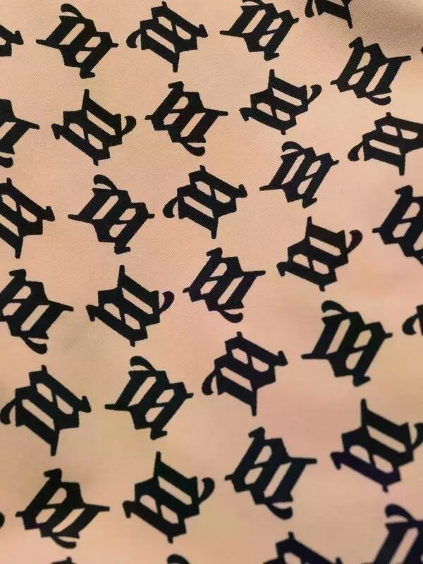 MISBHV Criss-cross Monogram-print Thong Swimsuit
