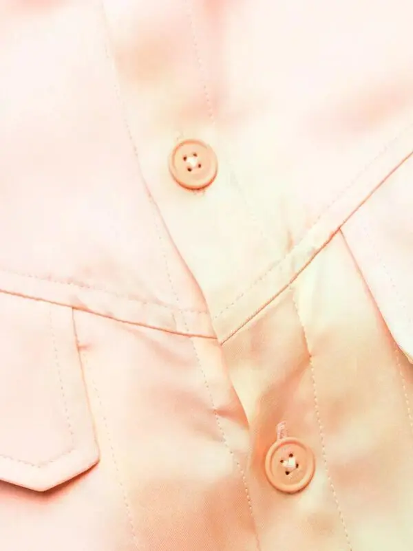 Off-White Twist-detail Shirt Dress - Pink