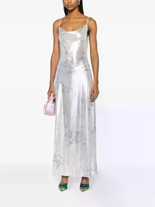 MARGHERITA MACCAPANI Ita Laminated Maxi Dress