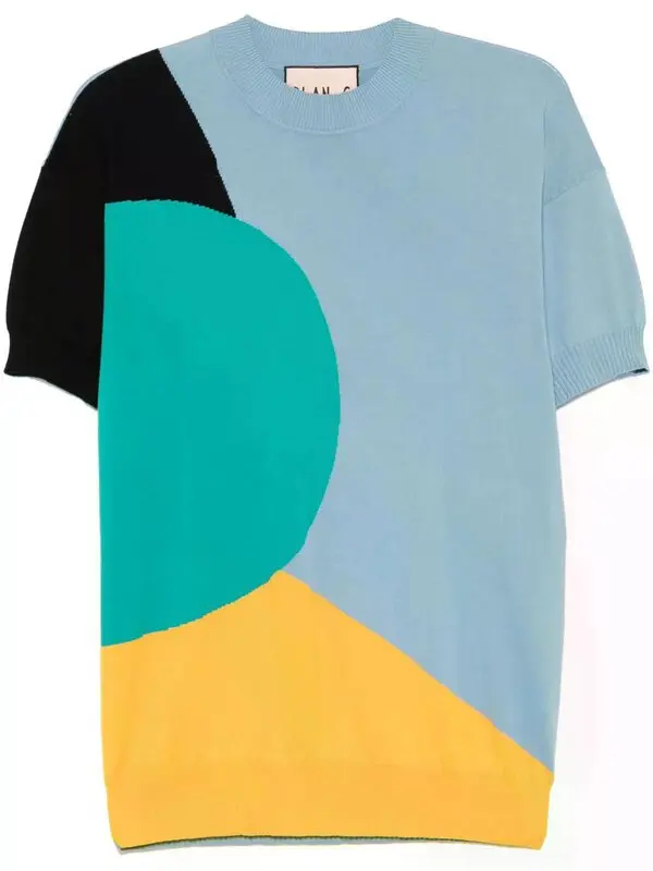Plan C Colour-block Knitted Top