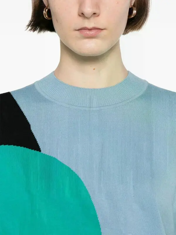 Plan C Colour-block Knitted Top