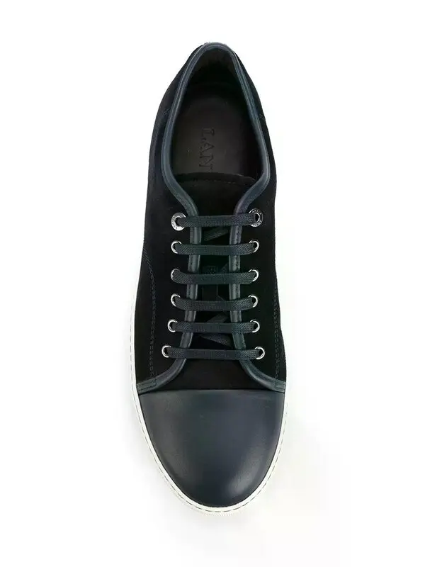 LANVIN Suede Lace-up Sneakers - Blue