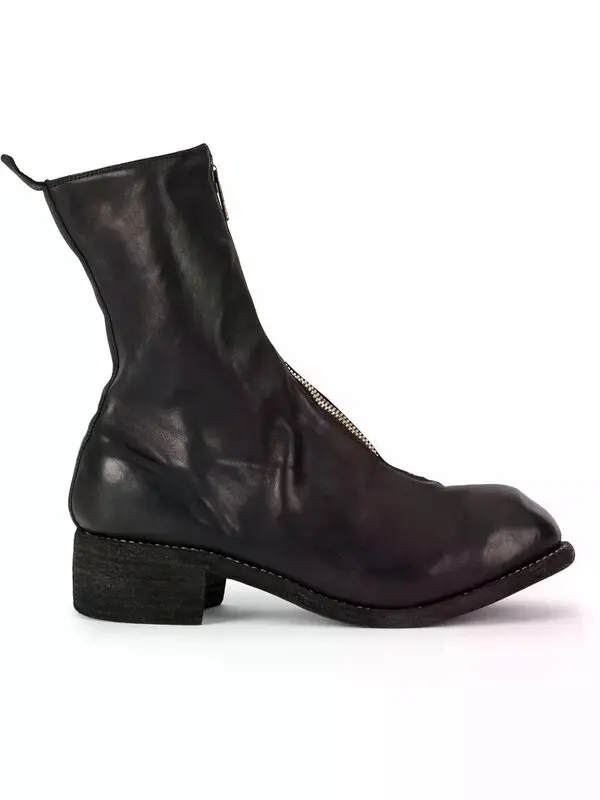 Guidi Front Zip Ankle Boots