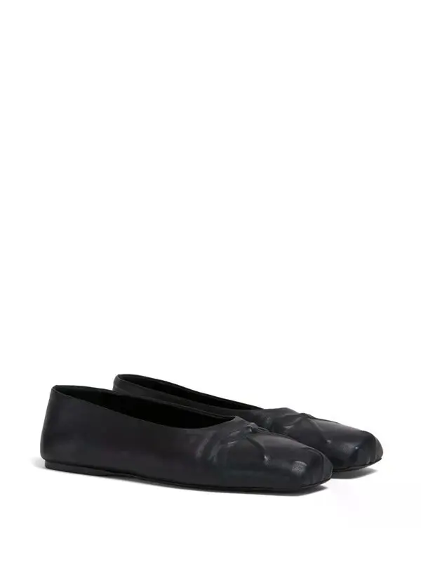 Marni Leather Ballerina Shoes - Black