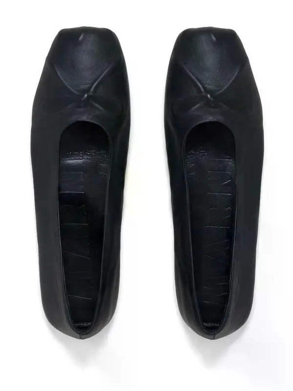 Marni Leather Ballerina Shoes - Black