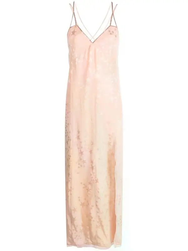 Zadig&Voltaire Rohal Star-jacquard Silk Dress - Pink