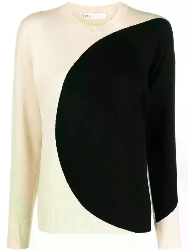 Tory Burch Two-tone Crew-neck Jumper