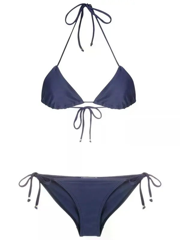 AMIR SLAMA Self-tie Triangle Bikini - Blue