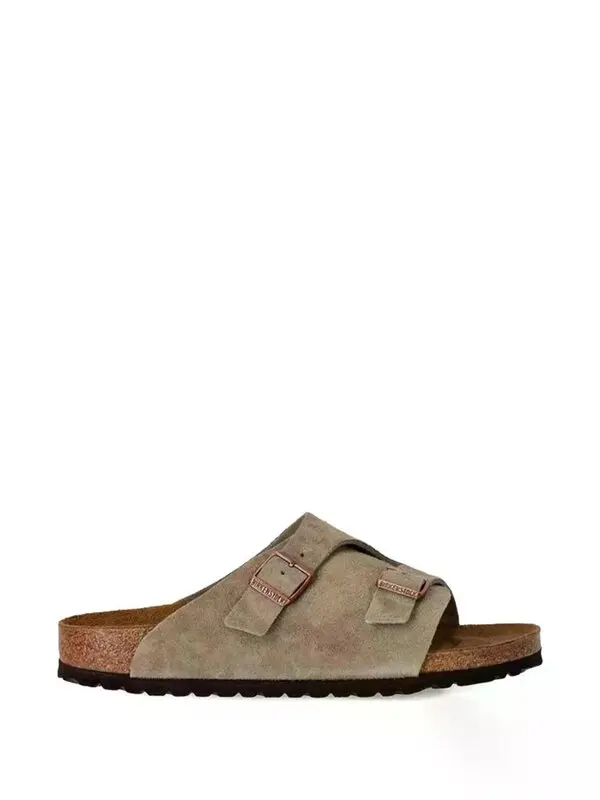 BIRKENSTOCK Zürich Buckled Suede Sandals - Neutrals