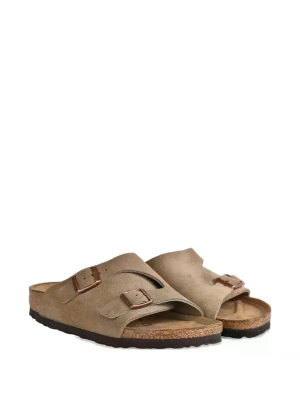 BIRKENSTOCK Zürich Buckled Suede Sandals - Neutrals