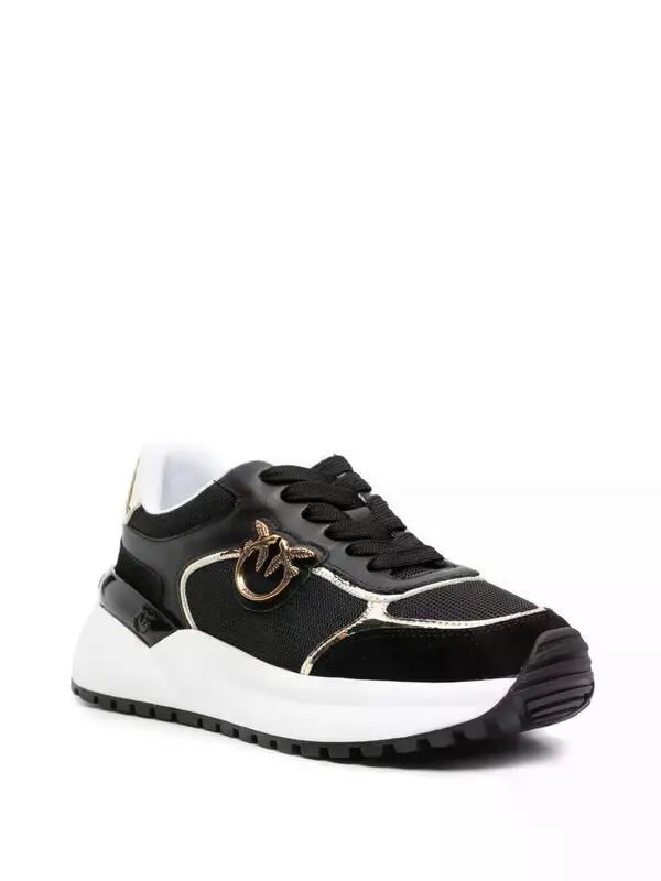Pinko Love Birds Leather Sneakers