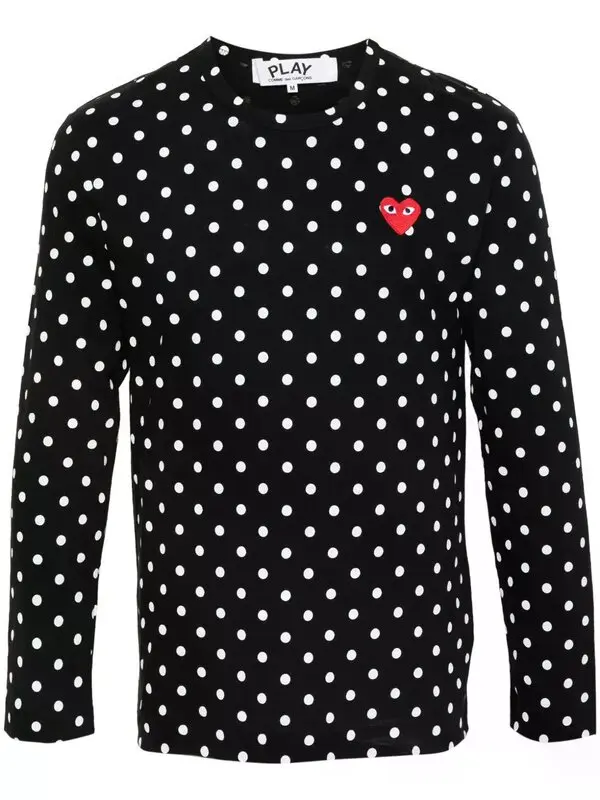 Play Comme Des Garcon Polka Dot Print T-shirt