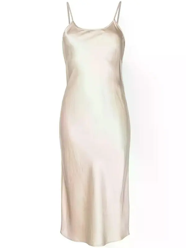 Voz Silk-satin Midi Slip Dress - Neutrals