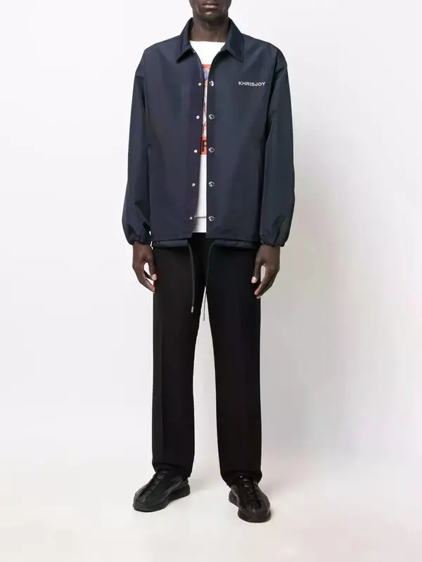 Khrisjoy Logo-printed Shirt Jacket - Blue