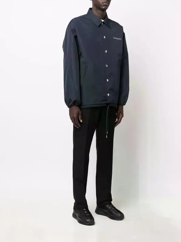 Khrisjoy Logo-printed Shirt Jacket - Blue