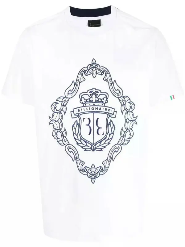 BILLIONAIRE Logo-embroidered Short-sleeve T-shirt