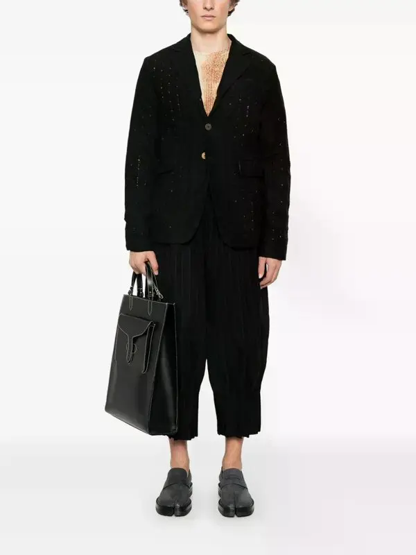 CHIAHUNG SU Striped Pleated Trousers