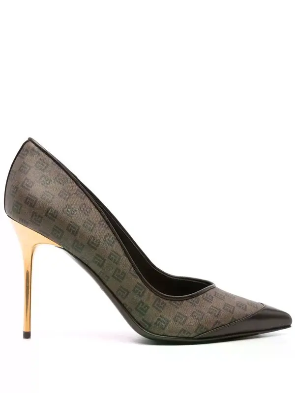 Balmain 100mm Monogrammed Pumps